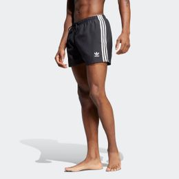 Herren Badeshorts "ADICOLOR 3-STREIFEN 5-INCH", schwarz, Gr. XXXL, adidas Performance, Obermaterial: 100% Polyester, Badehosen