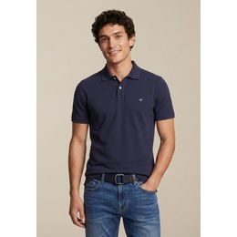 Fynch-Hatton Herren Poloshirt, blau, Gr. S, unifarben, Jersey, Obermaterial: 100% Baumwolle, Shirts, normale Passform, mit 2-Knopf-Polokragen, aus