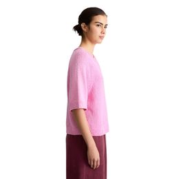 Marc O'Polo Damen Strickpullover "aus Cotton Slub Garn", pink, Gr. S, MARC O'POLO DENIM, unifarben, Obermaterial: 100% Baumwolle, Pullover