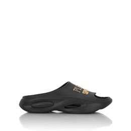 Plein Sport Damen Sandale "Logo", Gr. 38, schwarz, Schuhe