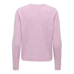 Only Damen Strickjacke "ONLOLIVIA LS O-NECK CARDIGAN CC KNT", rosa, Gr. L, meliert, Strick, Obermaterial: 84% Polyester, 7% Polyacryl, 5% Wolle, 4%