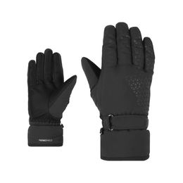 Ziener Damen Skihandschuhe "KISAR-Z AQUASHIELD DAMEN", schwarz, Gr. 7,5, Polyester, Handschuhe, wasserdicht, winddicht, atmungsaktiv, warm, weiches