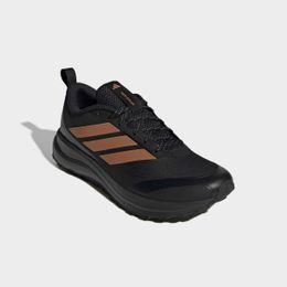 Herren Laufschuh "RUNFALCON 6 ATR", adidas Performance, Gr. 46,5, schwarz, Synthetik, Textil, Schuhe, Trailrunningschuh