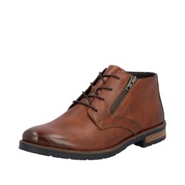 Rieker Herren Schn&uuml;rstiefelette, Gr. 45, braun, Glattleder, unifarben, Schuhe, Business-Stiefelette, Klassik-Boots in eleganter Optik