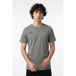 Puma Herren Trainingsshirt "TEAMGOAL 23 CASUALS TEE", grau, Gr. XXL, unifarben, Jersey, Obermaterial: 100% Baumwolle, Shirts, Kurzarmdesign, mit
