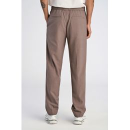 LINDBERGH Herren Stoffhose, braun, Gr. XL, unifarben, Web, Obermaterial: 65% Polyester, 31% Viskose, 4% Elasthan, Hosen, mit Kordelzug