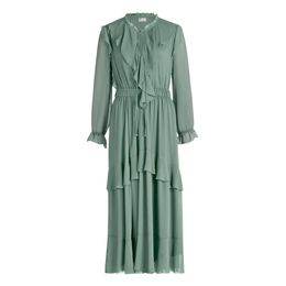 Vera Mont Damen Cocktailkleid "Damen mit Volant", gr&uuml;n, Gr. 38, Chiffon, Obermaterial: 100% Polyester. Futter: 100% Polyester, Kleider