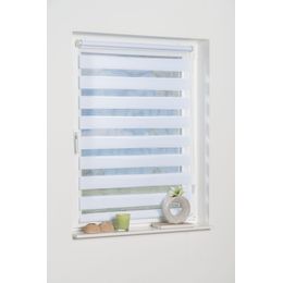 Doppelrollo K-home, B:30cm H:150cm, wei&szlig;, Polyester, Rollos, "Maringa Klemmfix", in verschiedenen Gr&ouml;&szlig;en und 11 Farben erh&auml;ltlich