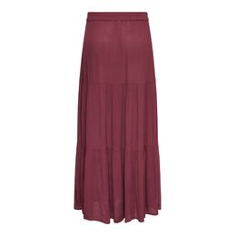 Only Damen Maxirock "ONLMIKKA LIFE LONG SKIRT WVN NOOS"oxblood rot, Gr. S, unifarben, Web, Obermaterial: 100% Viskose, R&ouml;cke, Viskose