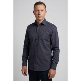 OLYMP Herren Businesshemd "Luxor modern fit", blau, Gr. 41, Web, Obermaterial: 100% Baumwolle, Hemden, ganz feine Struktur