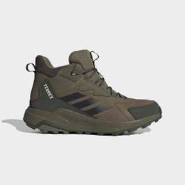 adidas terrex Herren Wanderschuh "ANYLANDER LEATHER MID CLIMAPROOF", Gr. 48, braun, Leder, Textil, Schuhe, wasserdicht und aus Leder