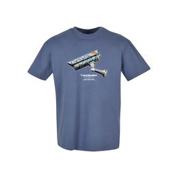 Herren T-Shirt "Upscale by Mister Tee Herren CCTV Oversize Tee"vintageblau, Gr. M, UPSCALE BY MISTER TEE, unifarben, 100% Baumwolle, Shirts