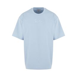 Karl Kani Herren T-Shirt "Karl Kani Small Signature Essential Tee", blau, Gr. XS, bedruckt, 100% Baumwolle, Shirts