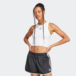 Damen Tanktop "ESSENTIALS RIBBED", wei&szlig;, Gr. L, adidas originals, Obermaterial: 46% Baumwolle, 45% Viskose, 9% Elasthan, Tops, f&uuml;r Erwachsene, mit