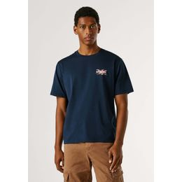 Pepe Jeans Herren T-Shirt "basic t-shirt SMALL FLAG", blau, Gr. XXL, 100% Baumwolle, Shirts