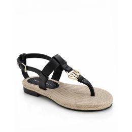 Philipp Plein Damen Sandale "Hexagon", Gr. 38, schwarz, Schuhe