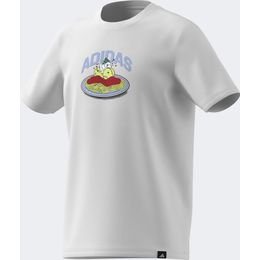 Jungen T-Shirt "PASTA GRAPHIC JUNIOR", wei&szlig;, Gr. 128, adidas Sportswear, Obermaterial: 100% Baumwolle, Shirts, mit auff&auml;lligem Grafikprint zum Thema