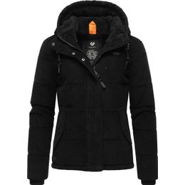 Ragwear Damen Cordjacke "Wuggys", schwarz, Gr. XS, Obermaterial: 100% Baumwolle. Futter: 100% Polyester. Wattierung: 100% Polyester, Jacken,