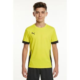 Puma Jungen Fu&szlig;balltrikot "TEAMGOAL MATCHDAY JERSEY JR", gelb, Gr. 128, unifarben, Interlock, Obermaterial: 100% Polyester, Trikots, f&uuml;r Jugendliche,