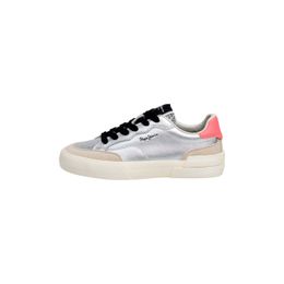 Pepe Jeans Damen Trainingsschuh "trainers MILAN GLAM W", Gr. 37, silber, 70% Action Leather, 20% Cow Suede, 10% Polyurethan, Schuhe