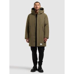 Khujo Herren Wintermantel "FOGG", gr&uuml;n, Gr. XL, unifarben, Web, 100% Polyester, M&auml;ntel