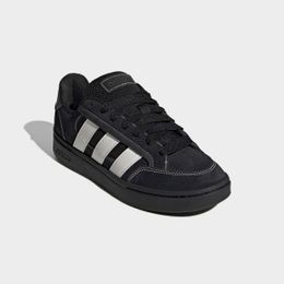 Herren Sneaker "GRAND COURT ALPHA", adidas Sportswear, Gr. 46, schwarz-wei&szlig;, Leder, Synthetik, Schuhe, inspiriert vom Design des adidas campus 00