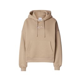 Karl Kani Damen Kapuzenpullover "Karl Kani Small Signature Essential Os Hoodie", beige, Gr. S, mehrfarbig, 65% Baumwolle, 35% Polyester, Pullover