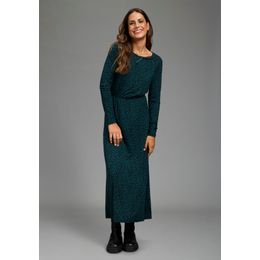 Laura Scott Damen Jerseykleid, gr&uuml;n, Gr. 36, gemustert, Jersey, Obermaterial: 95% Viskose, 5% Elasthan, Kleider, in Midil&auml;nge, aus elastischer