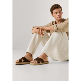 Pepe Jeans Herren Sandale "sandals PIER CROSS M", Gr. 41, braun, 100% Cow Suede, Schuhe