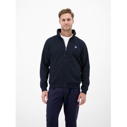 Lerros Herren Sweatjacke "Sweatjacke aus atmungsaktivem Baumwollmischgewebe", blau, Gr. M, 50% Baumwolle, 50% Polyester, Sweatjacken