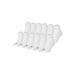 Puma Herren Kurzsocken "Socken Quarter Plain ECOM 12P 12er Pack", Gr. 47, wei&szlig;, Obermaterial: 68% Baumwolle CO. 18% Polyamid PA. 12% Polyester PES.