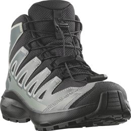 Salomon Kinder Outdoorschuh "XA PRO MID WP J", Gr. 34, schwarz-wei&szlig;, Synthetik, Textil, Schuhe, wasserdicht