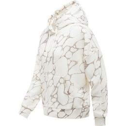 Ragwear Damen Kapuzenpullover "Pirita Print"elfenbeinfarben, Gr. XXL, Material: 70% Baumwolle, 30% Polyester, Pullover, Hoodie mit verstellbarer