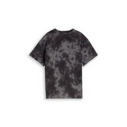Tom Tailor Jungen Rundhalsshirt, grau, Gr. 176, Jersey, Obermaterial: 100% Baumwolle, Shirts, Sommershirt mit Batik-Muster - for Boys