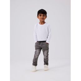 name it Jungen Schlupfjeans "NMMRYAN SLIM SWE JEANS 2472-TH NOOS", blau, Gr. 80, leichte Abriebeffekte, Denim/Jeans, Obermaterial: 70% Baumwolle, 27%