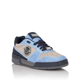 Philipp Plein Herren Sneaker "Mit Schmucksteinen", Gr. 41, blau, Schuhe
