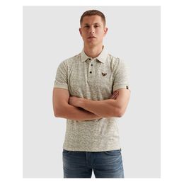 PME-Legend PME LEGEND Herren Poloshirt, beige, Gr. L, gemustert, Jersey, Obermaterial: 100% Baumwolle, Shirts, Kleine Seitenschlitze am Saum
