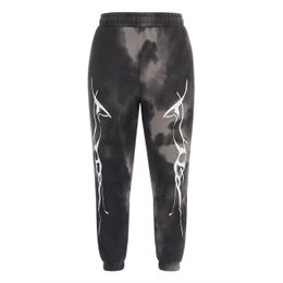 Thug Life Damen Jogginghose "Thug Life Thug Life Sky Jogginghosen", schwarz-wei&szlig;, Gr. S, 100% Baumwolle, Hosen