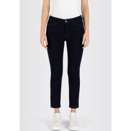 MAC Damen 7/8-Jeans "Dream Chic", blau, Gr. 46, Abriebeffekte, Denim/Jeans, Obermaterial: 65% Baumwolle, 31% Polyester, 4% Elasthan, Jeans, verk&uuml;rzte