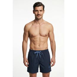 JOOP! JOOP Herren Badeshorts "Solid", blau, Gr. M, unifarben, Microfaser, Obermaterial: 100% Polyester, Badehosen, Cornflower-Logo, kurze Seitenschlitze