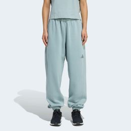 Damen Sporthose "W ALL SZN PT", gr&uuml;n, Gr. M, adidas Sportswear, Obermaterial: 70% Baumwolle, 30% Polyester, Hosen