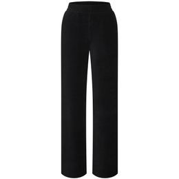 Buffalo Damen Loungehose, Gr. 32schwarz, Cord, Obermaterial: 62% Baumwolle, 36% Polyester, 2% Elasthan, unifarben, Hosen, mit weicher Cord-Struktur