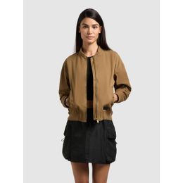 Khujo Damen Blouson "INIE", braun, Gr. M, unifarben, Twill, 100% Baumwolle, Jacken
