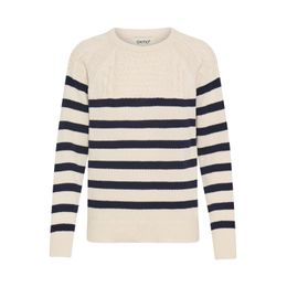 oxmo Damen Strickfleece-Pullover "Strickpullover OXSanva", blau, Gr. S, Obermaterial: 70% Baumwolle CO recyc.. 30% Polyester Pol. recyc.., Pullover
