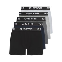 G-Star Raw G-STAR Herren Boxershorts "MAIZE, 5 PACK TRUNKS", Gr. S, bunt, Jersey, Obermaterial: 95% Baumwolle, 5% Elasthan, unifarben, Unterhosen, mit Logobund