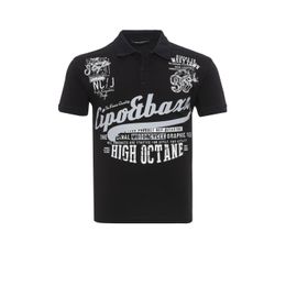 Cipo & Baxx CIPO & BAXX Herren T-Shirt "CT794", schwarz, Gr. XXL, Obermaterial: 95% Baumwolle CO. 5% Elasthan EL., Shirts, Markanten Schriftz&uuml;ge