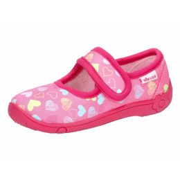 Lico M&auml;dchen Hausschuh "Hausschuh Cookie Girl", Gr. 25, rosa, Synthetik, Schuhe