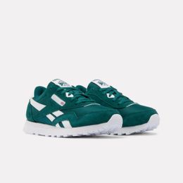 Reebok CLASSIC Jungen Sneaker "CL NYLON", Gr. 38, gr&uuml;n, Leder, Synthetik, Textil, Schuhe
