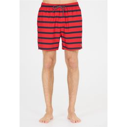 CRUZ Herren Badeshorts "Danyel", rot, Gr. M, gestreift, Elasthan, Polyester, Badehosen, Aus atmungsaktivem Material