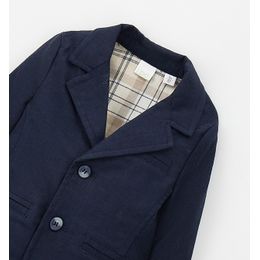 IDO Jungen Sakko "BABY BOY JACKET"navy, Gr. 74, 55% Leinen, 43% Baumwolle, 2% Elasthan, Sakkos
